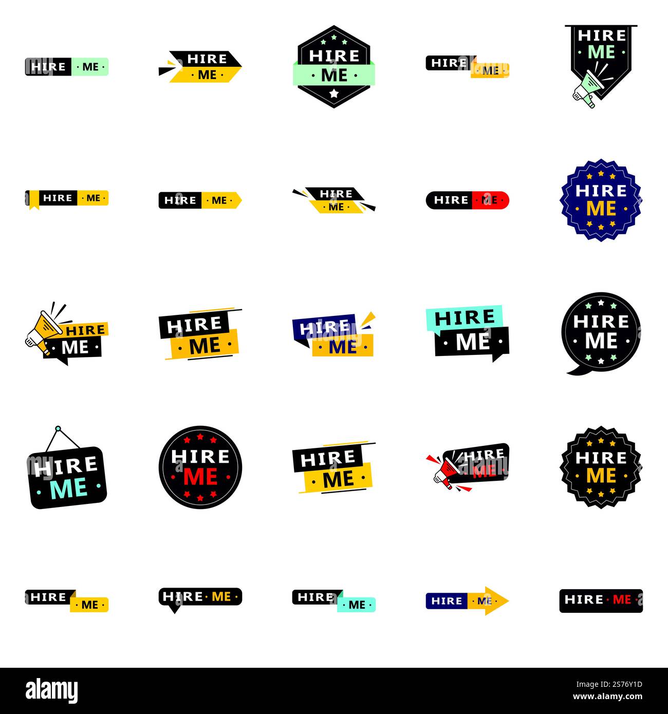 25 Professional Hire Me Banners to Get You Noticed Stock Vector Image ...