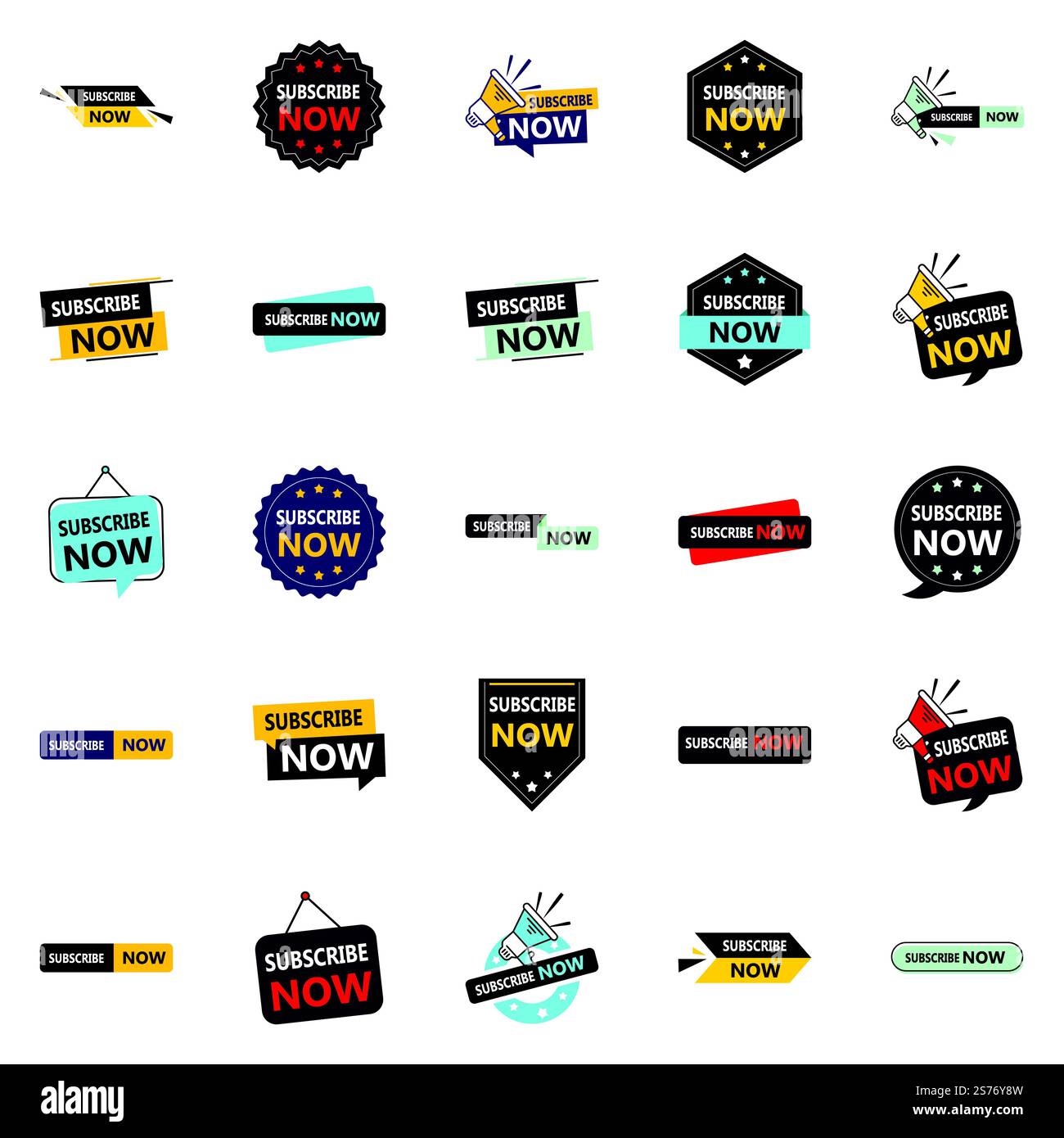 Easily Customizable Subscribe Now 25 Vector Banners for Flexible Design ...