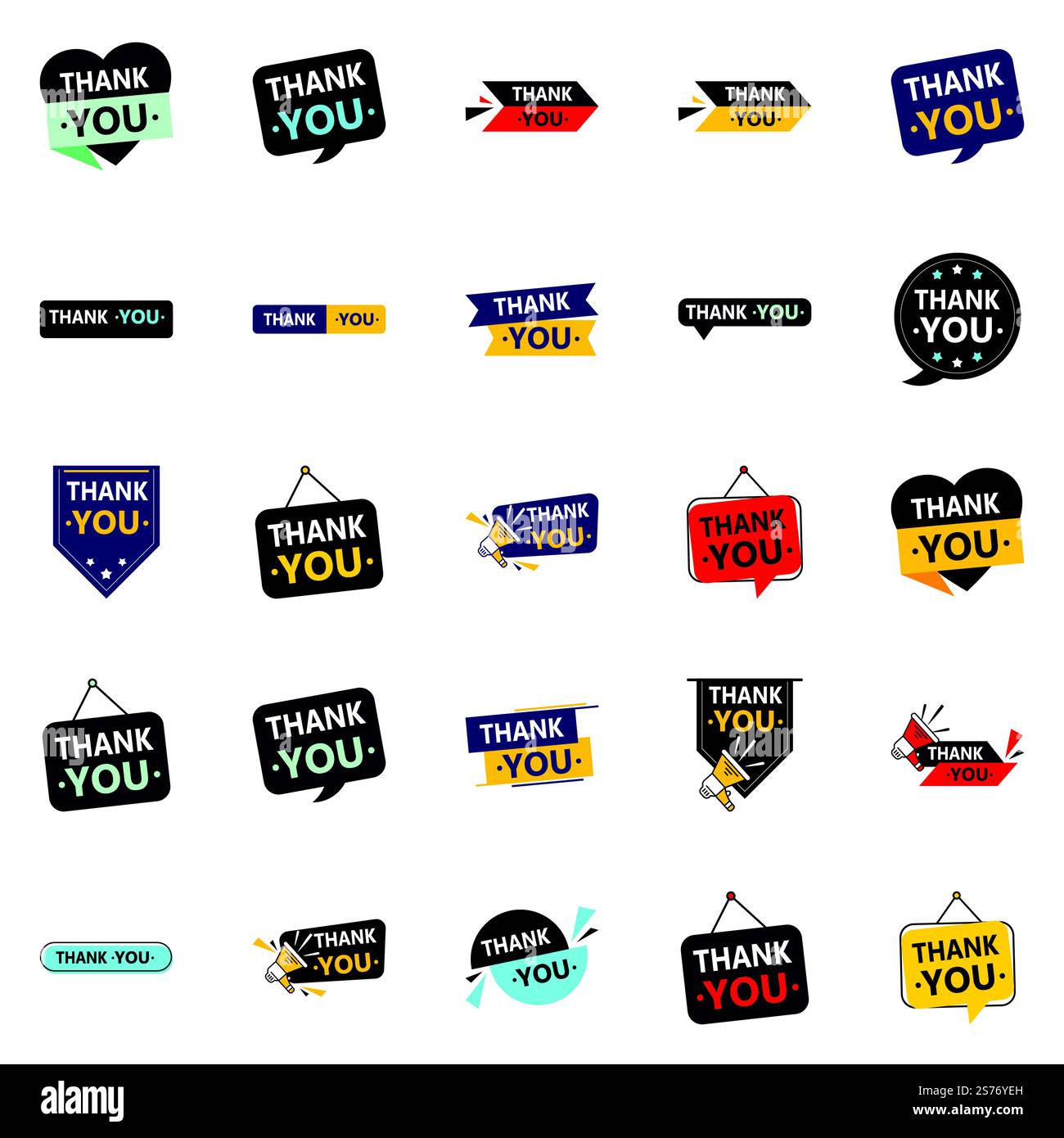 Thank You 25 Modern Vector Elements for a Contemporary Twist on Thanks ...