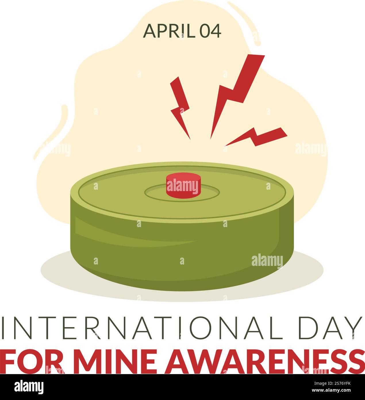 International Mine Awareness Day on April 04 Illustration with Do Not ...