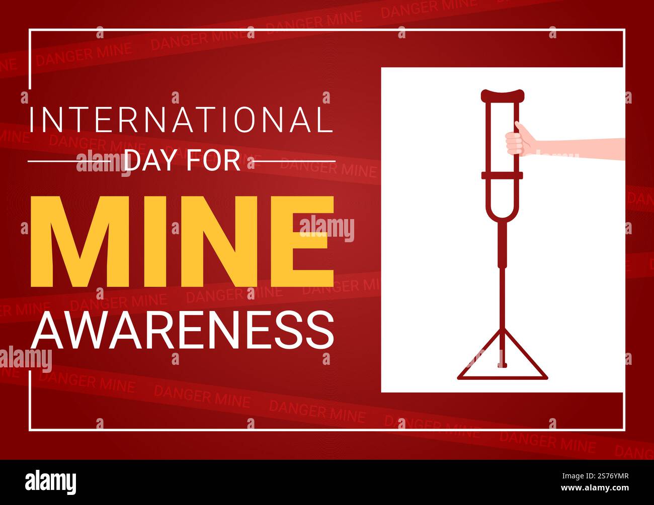International Mine Awareness Day on April 04 Illustration with Do Not ...