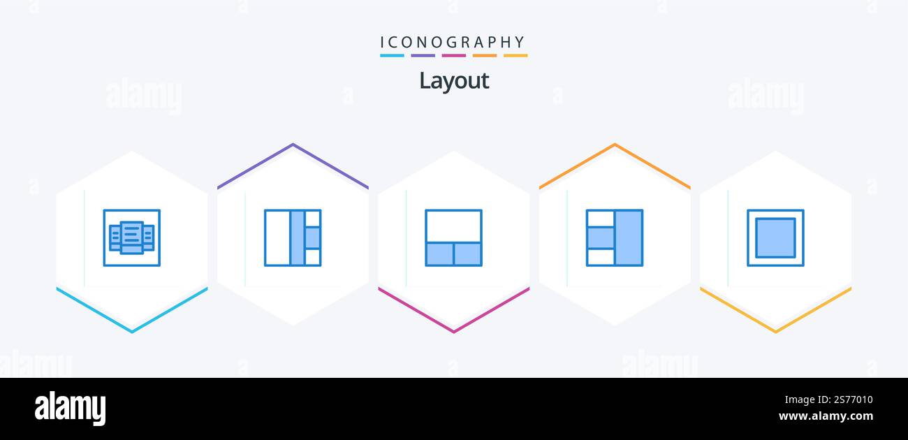 Layout 25 Blue icon pack including . maximize Stock Vector Image & Art ...