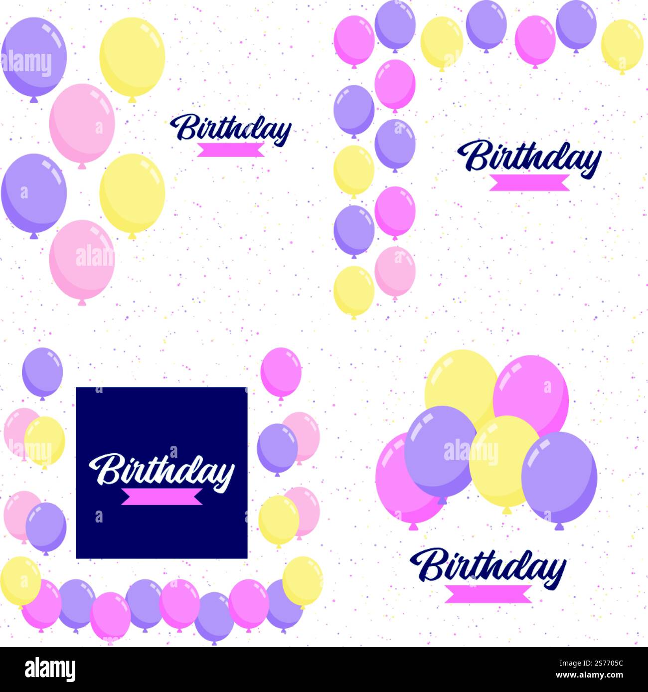 Happy Birthday text with a chalkboard-style background and hand-drawn ...