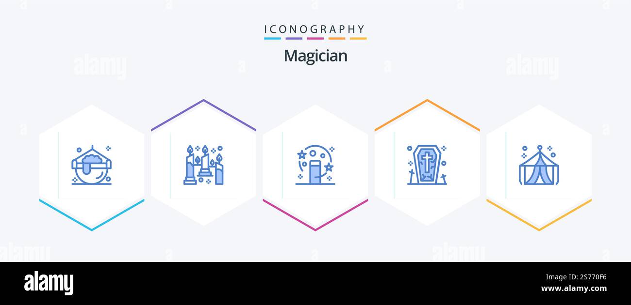 Magician 25 Blue icon pack including entertainment. halloween. magic ...