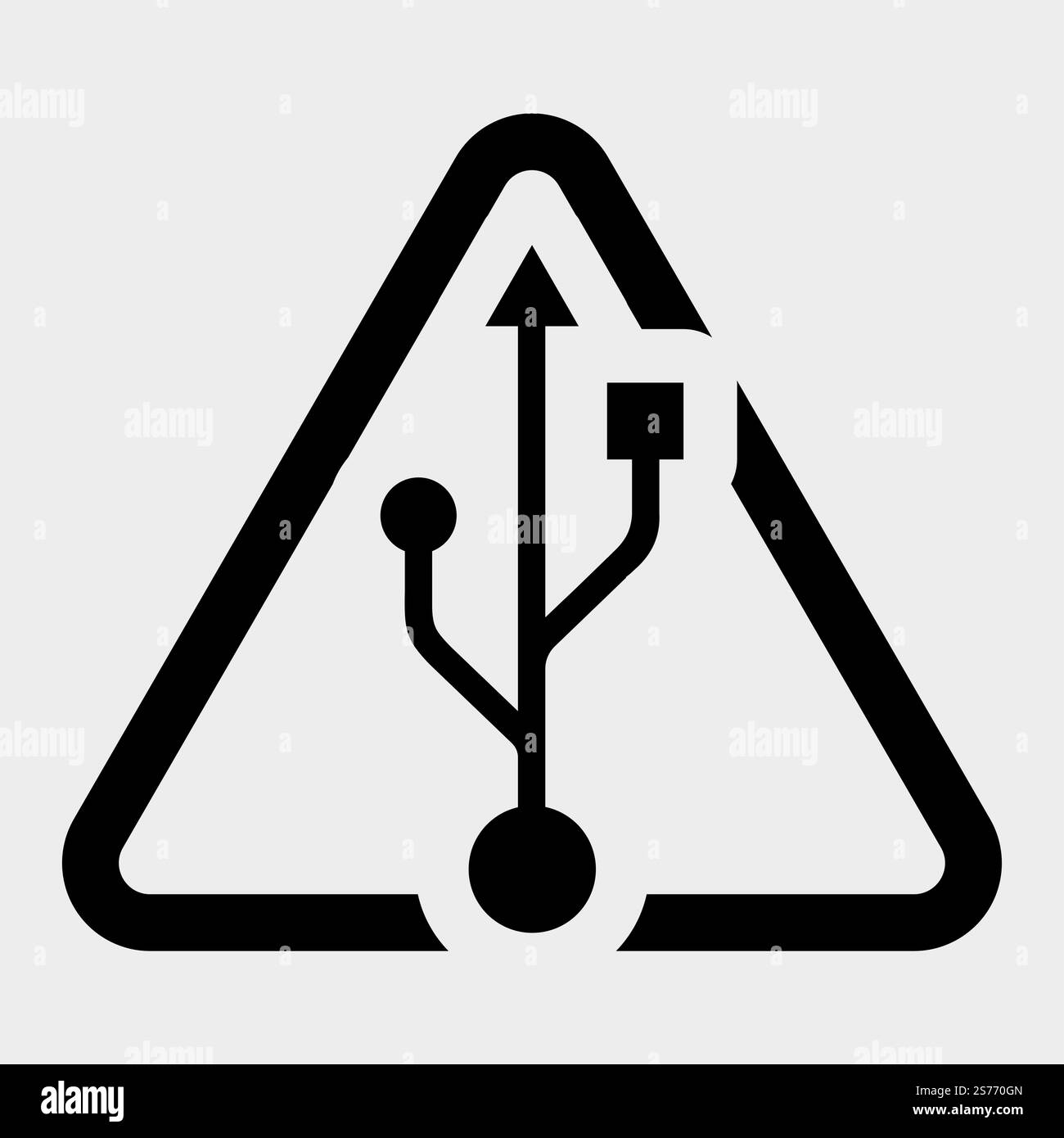 USB Icon Isolate On white Background,Vector Illustration Stock Vector ...
