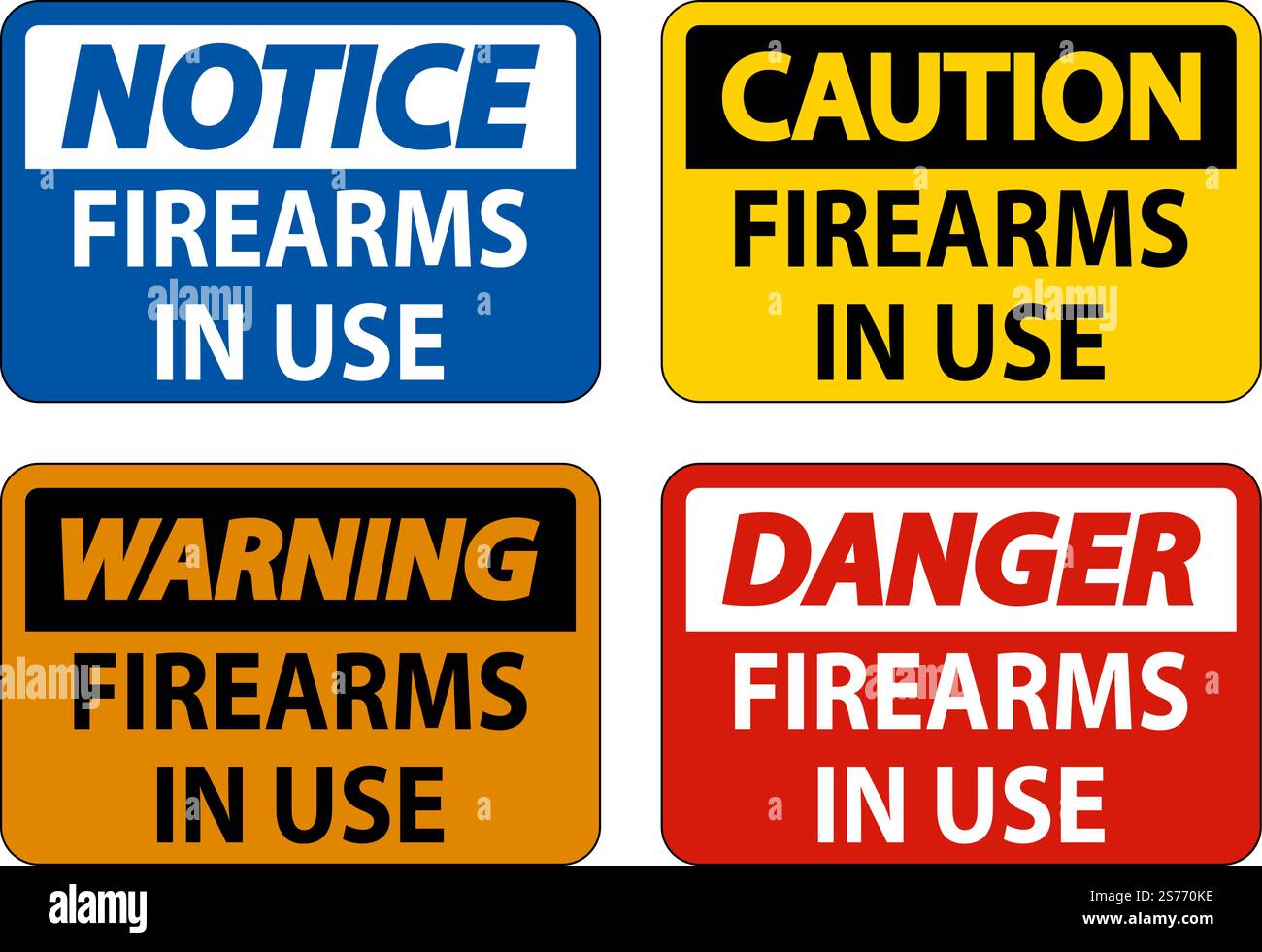 Caution Firearms Allowed Sign Firearms In Use Stock Vector Image & Art ...