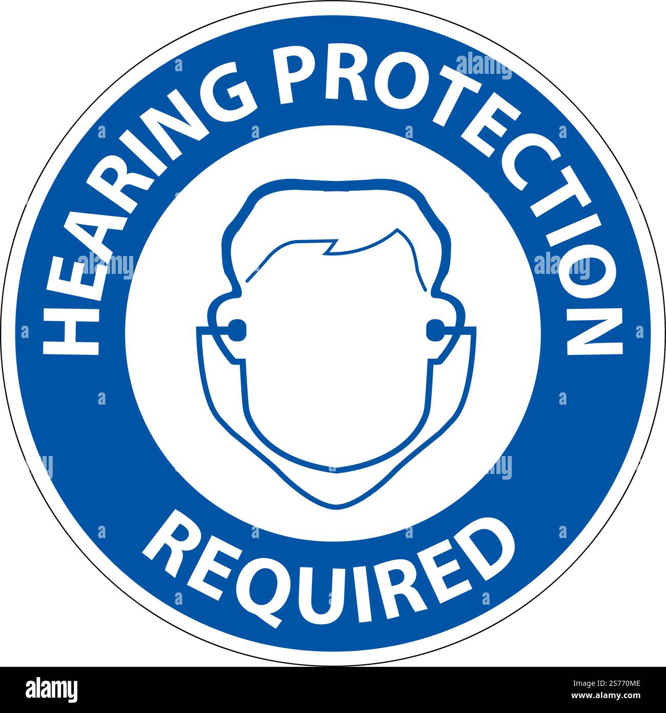 Label Floor Sign, Hearing Protection Required Stock Vector Image & Art ...