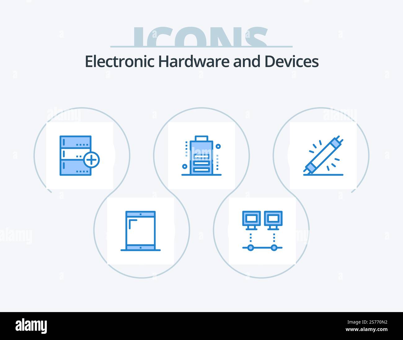 Devices Blue Icon Pack 5 Icon Design. electric. devices. add. charge ...