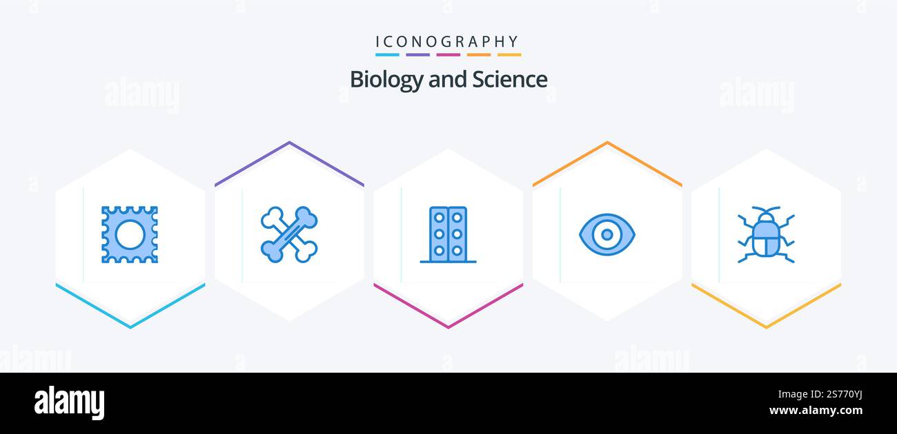 Biology 25 Blue icon pack including nature. bug. science. biology. lab ...