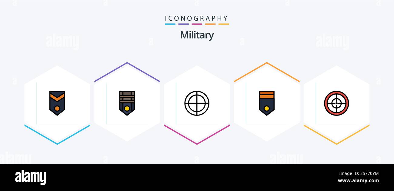 Military 25 FilledLine icon pack including soldier. military. stripe ...