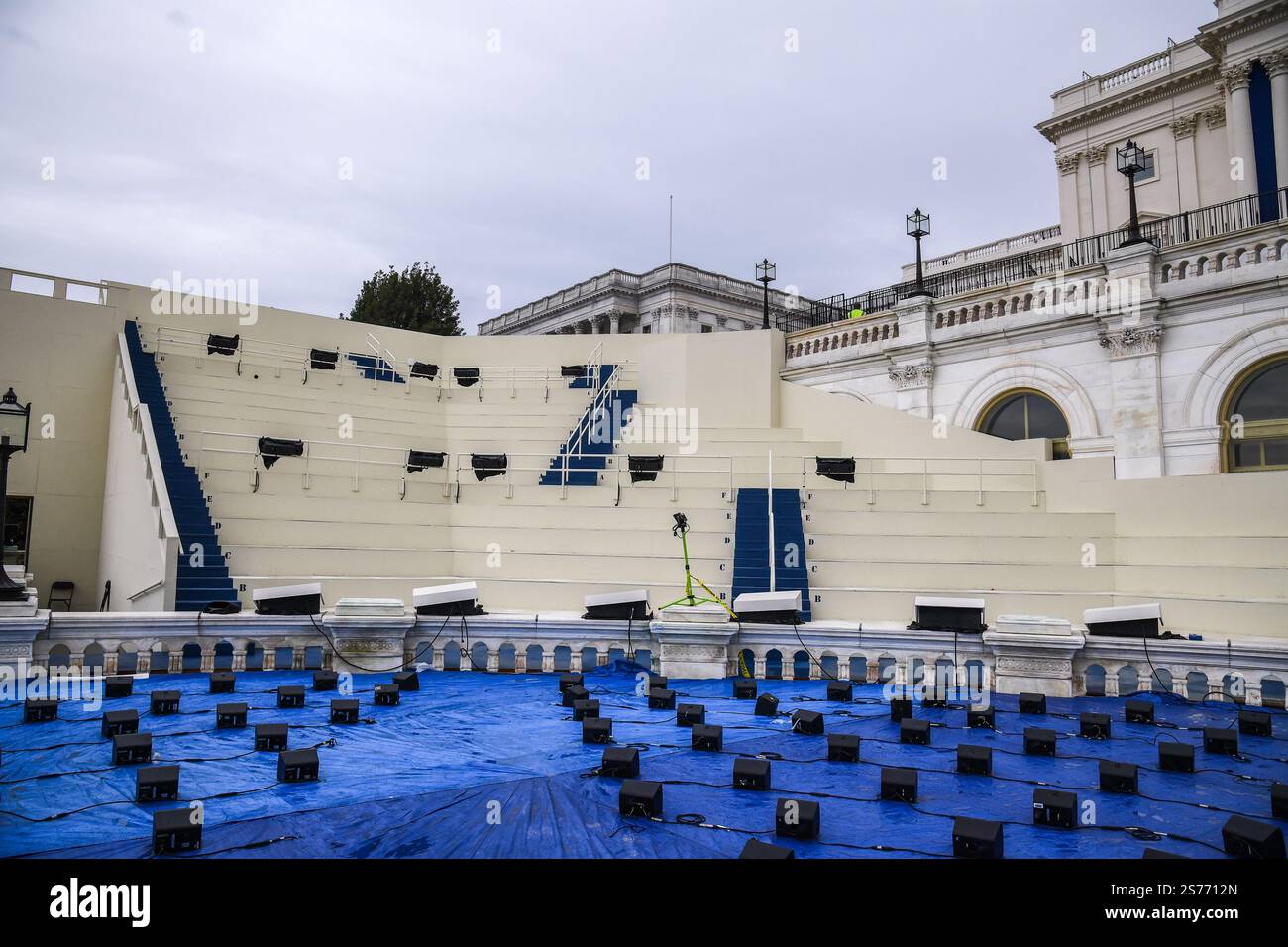 Washington, United States. 18th Jan, 2025. Preparations have stopped at ...