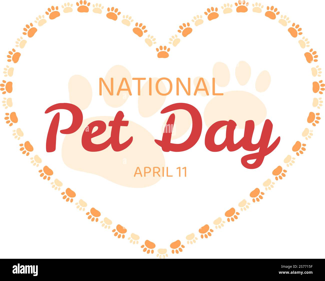 National Pet Day on April 11 Illustration with Cute Pets of Cats and ...