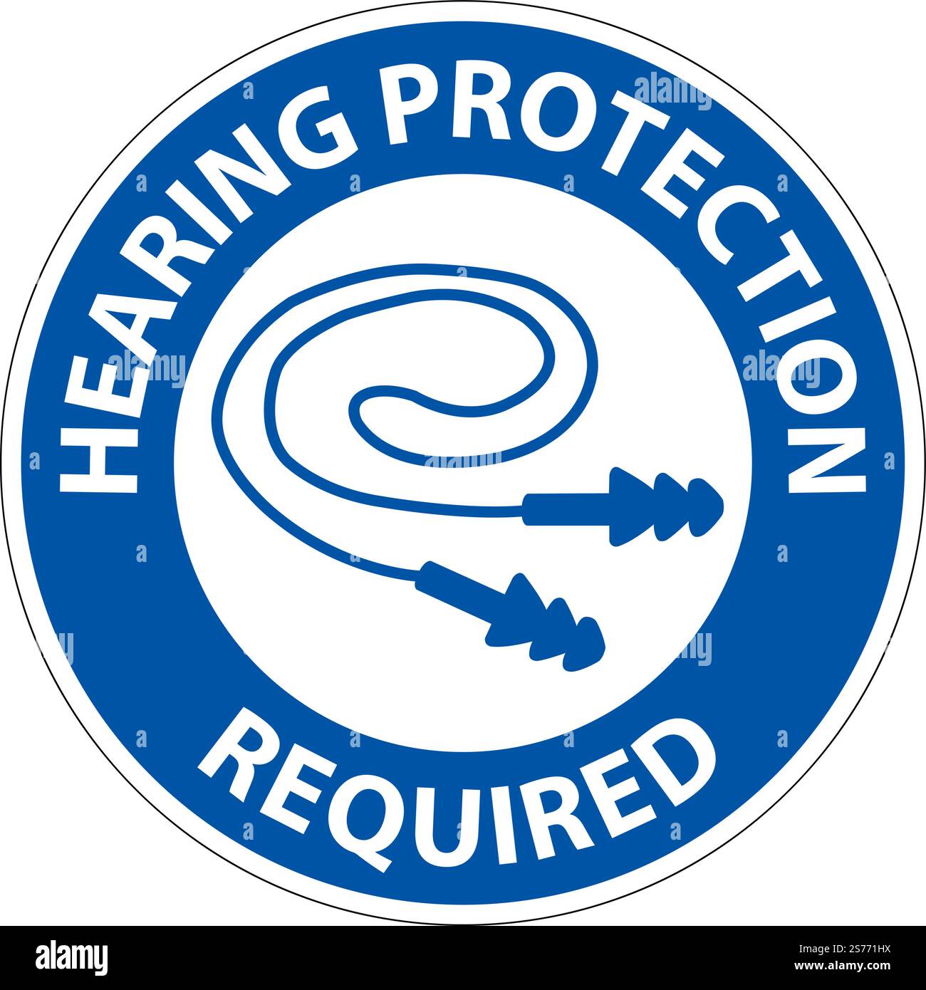 Label Floor Sign, Hearing Protection Required Stock Vector Image & Art ...