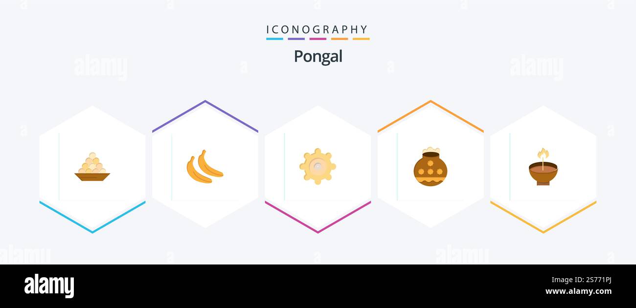 Pongal 25 Flat icon pack including celebrate. pongal. food. water. pot ...