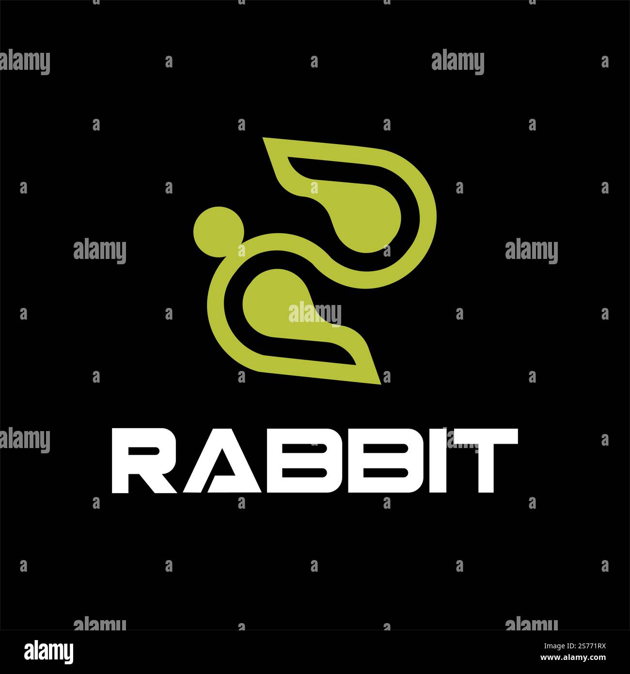 Simple Rabbit logo template vector icon symbol illustration Stock ...