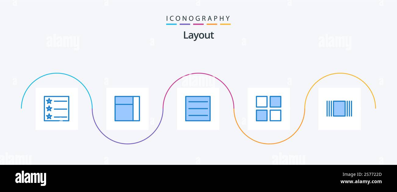 Layout Blue 5 Icon Pack Including . thumbnails Stock Vector Image & Art ...