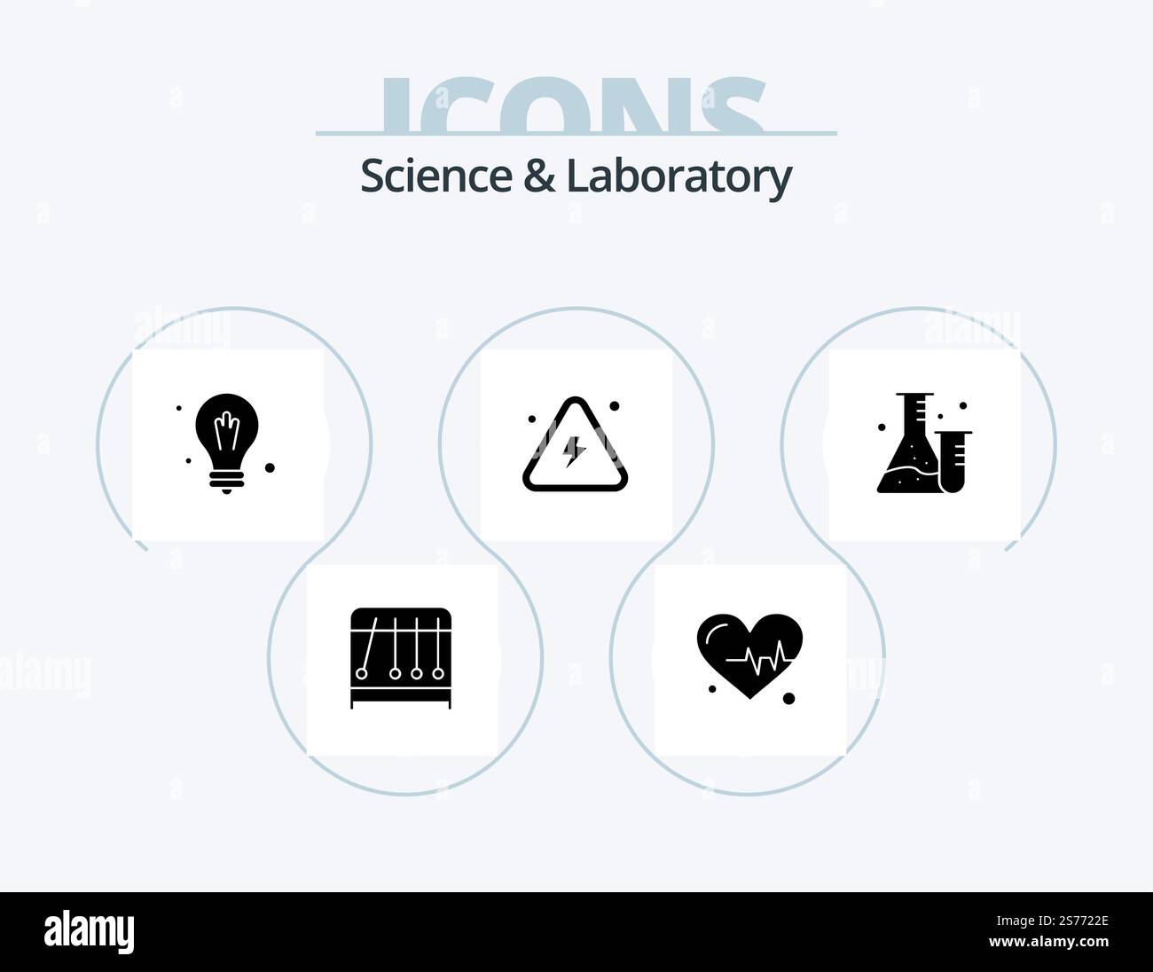 Science Glyph Icon Pack 5 Icon Design. science. tube. science. flask ...
