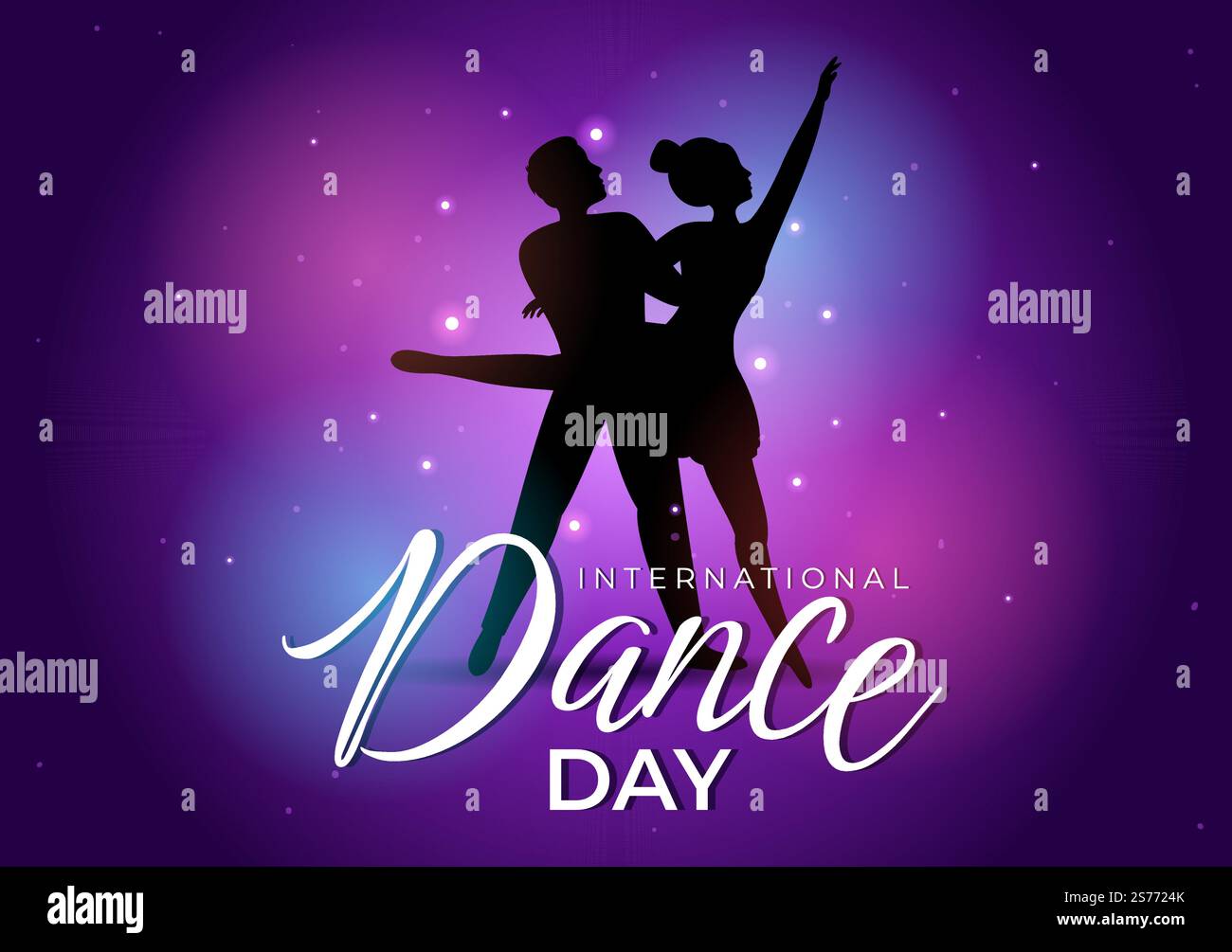 International Dance Day Illustration with Professional Dancing ...