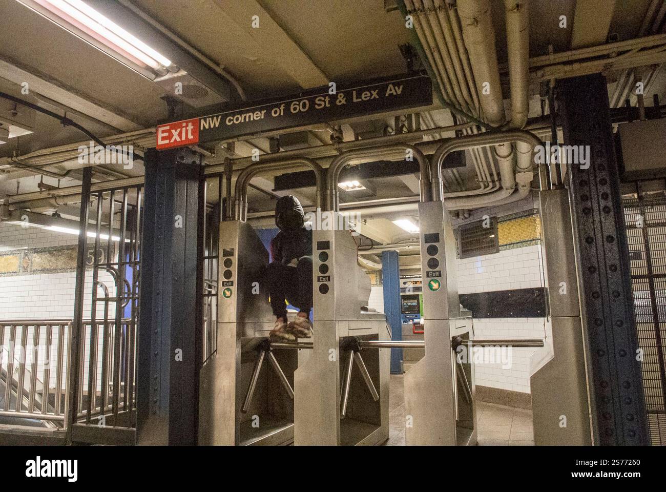 January 18, 2025, New York City, New York, USA: Fare evaders at the ...