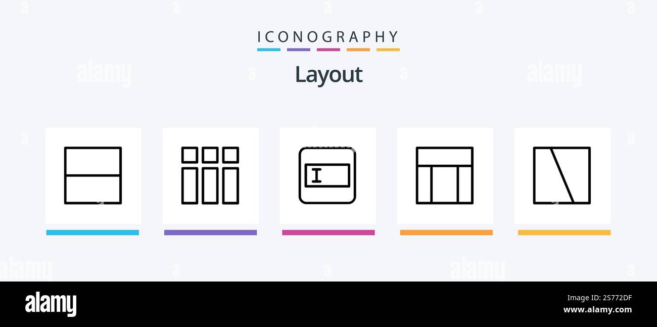 Layout Line 5 Icon Pack Including Layout Layout Interface Section
