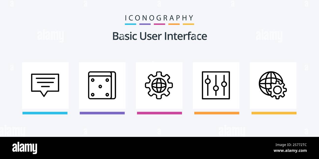 Basic Line 5 Icon Pack Including . top. paper. popular. featured ...