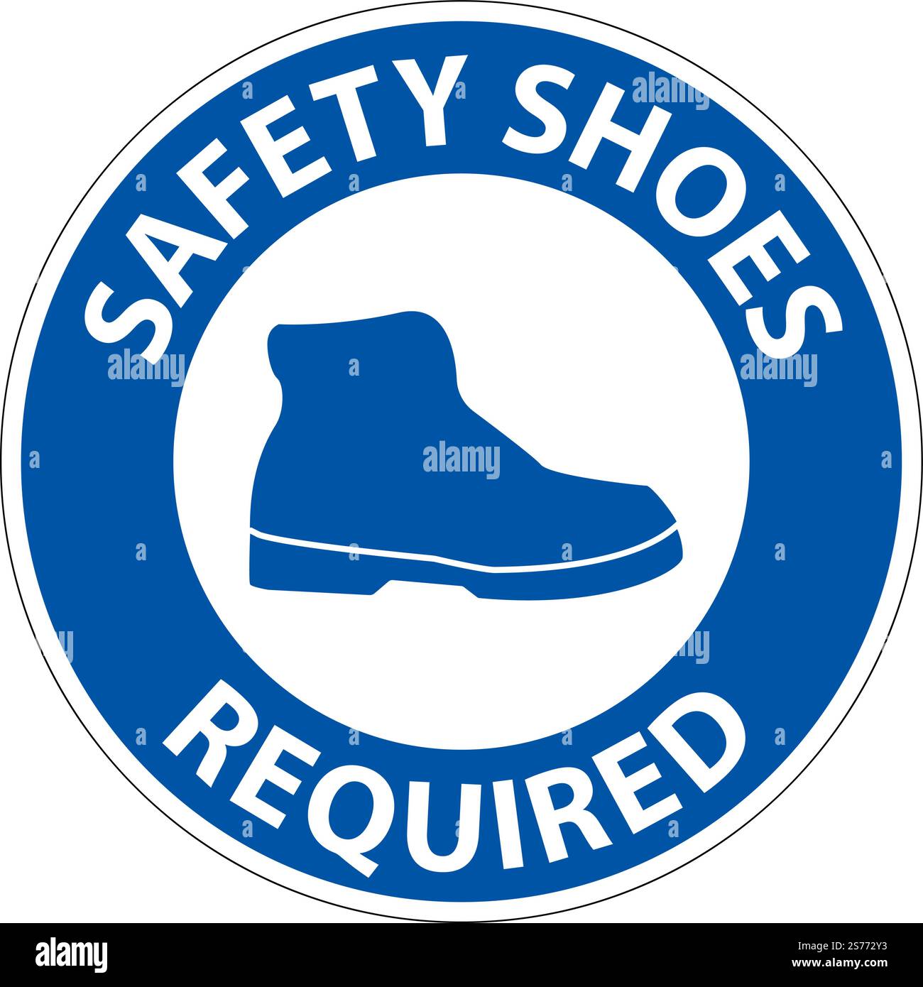 Label Floor Sign, Safety Shoes Required Stock Vector Image & Art - Alamy