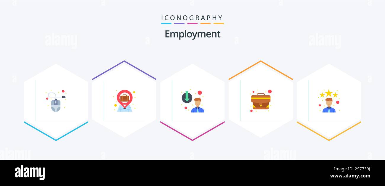 Employment 25 Flat icon pack including employee. office bag. career ...