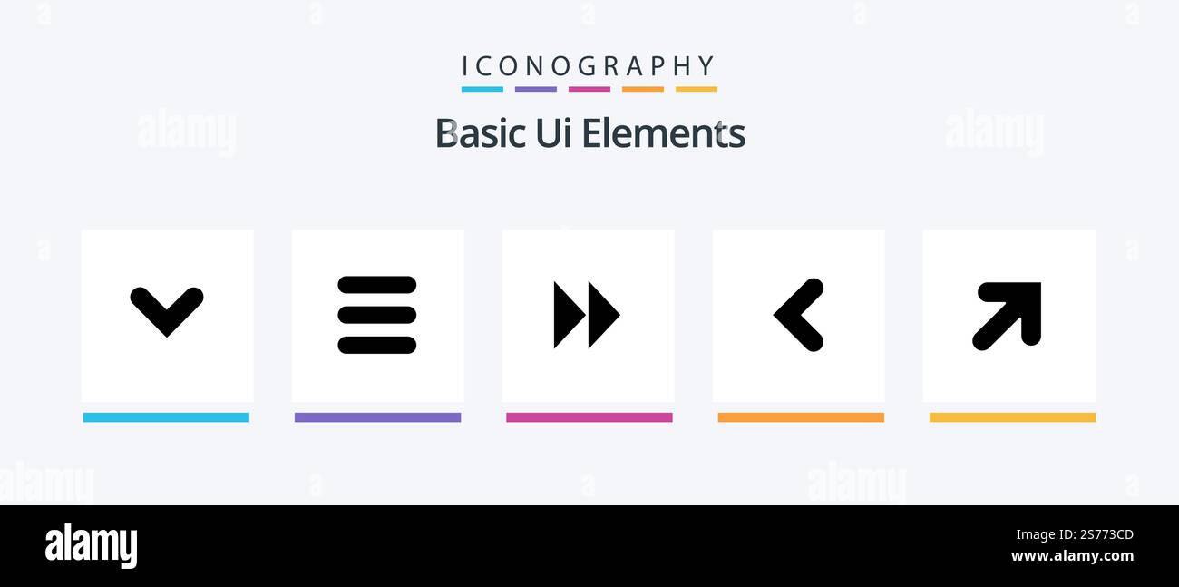Basic Ui Elements Glyph 5 Icon Pack Including right. arrow. forward ...
