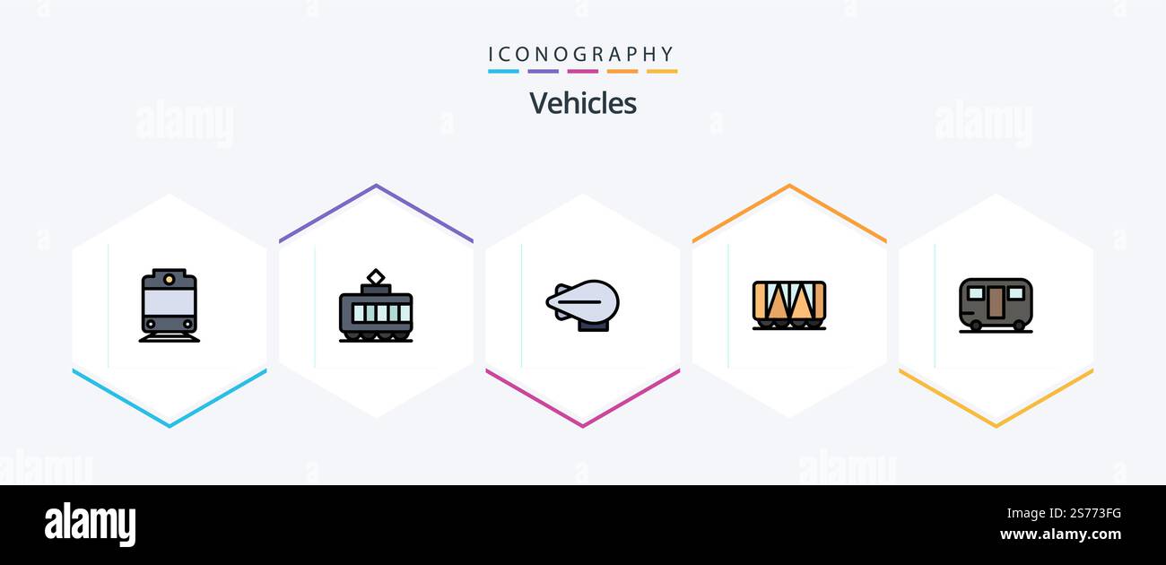 Vehicles 25 FilledLine icon pack including . vehicle. . travel Stock ...