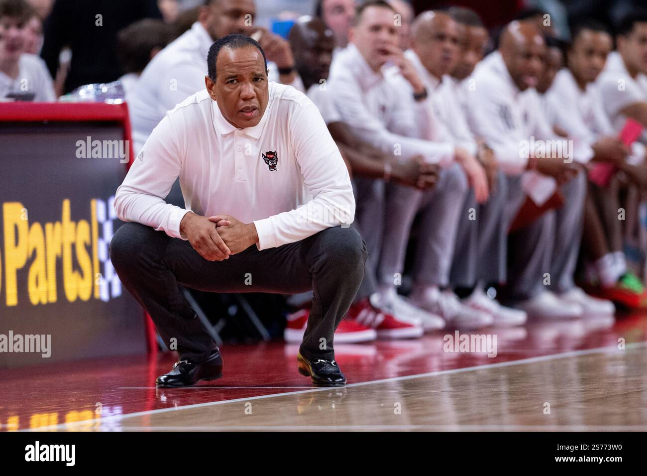 Raleigh, NC, USA. 18th Jan, 2025. North Carolina State head coach Kevin ...