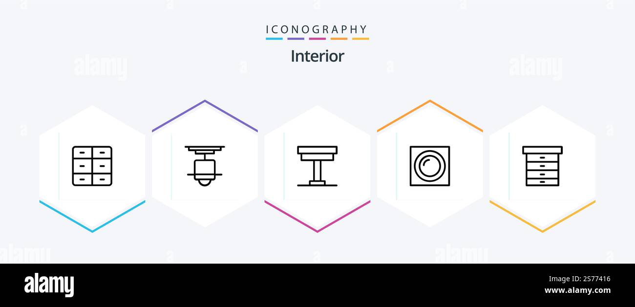 Interior 25 Line icon pack including recessed. lamp. light. interior ...