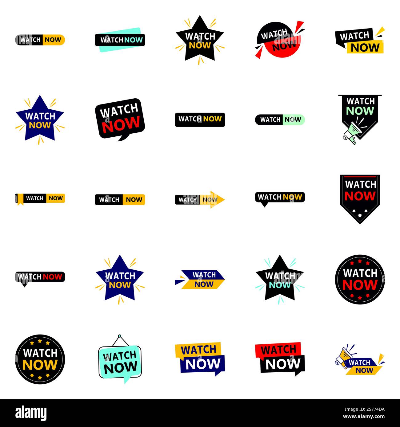 25 Professional Watch Now Banners to Take Your Business to the Next Level Stock Vector Image ...