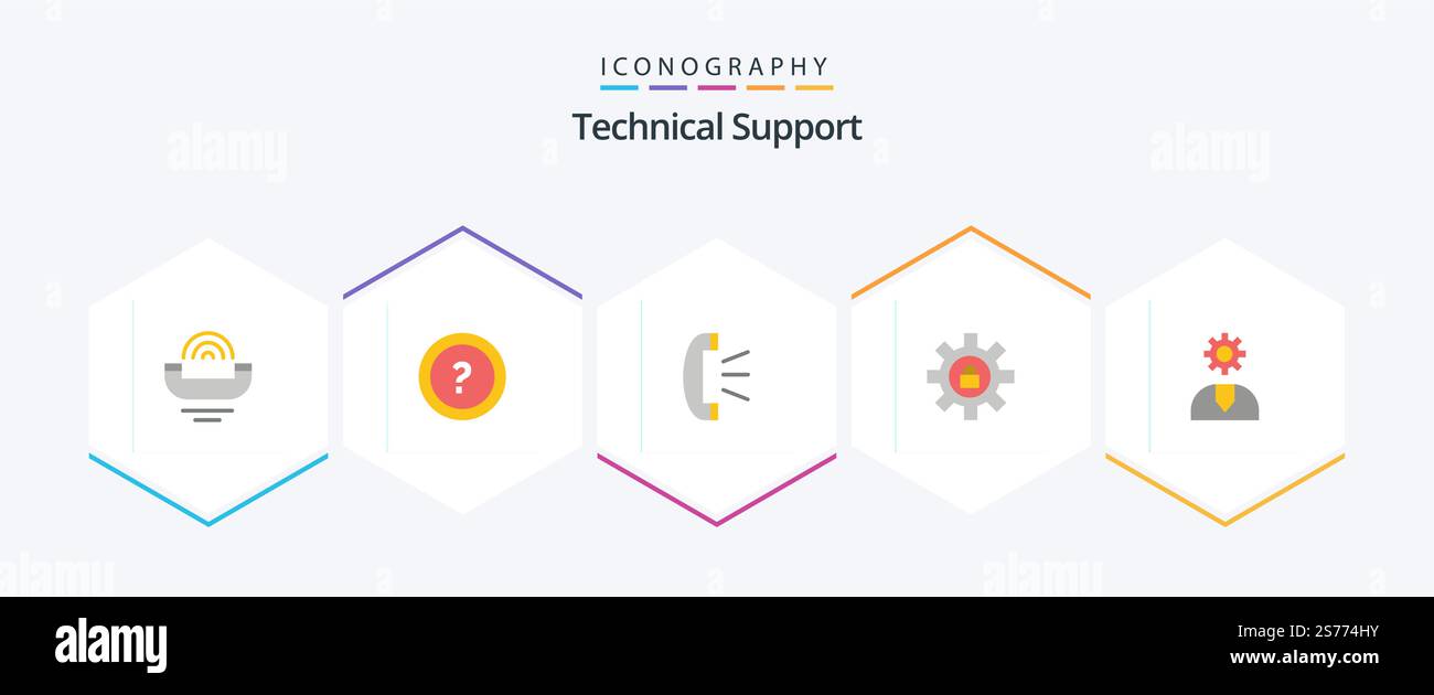 Technical Support 25 Flat icon pack including support. setting ...