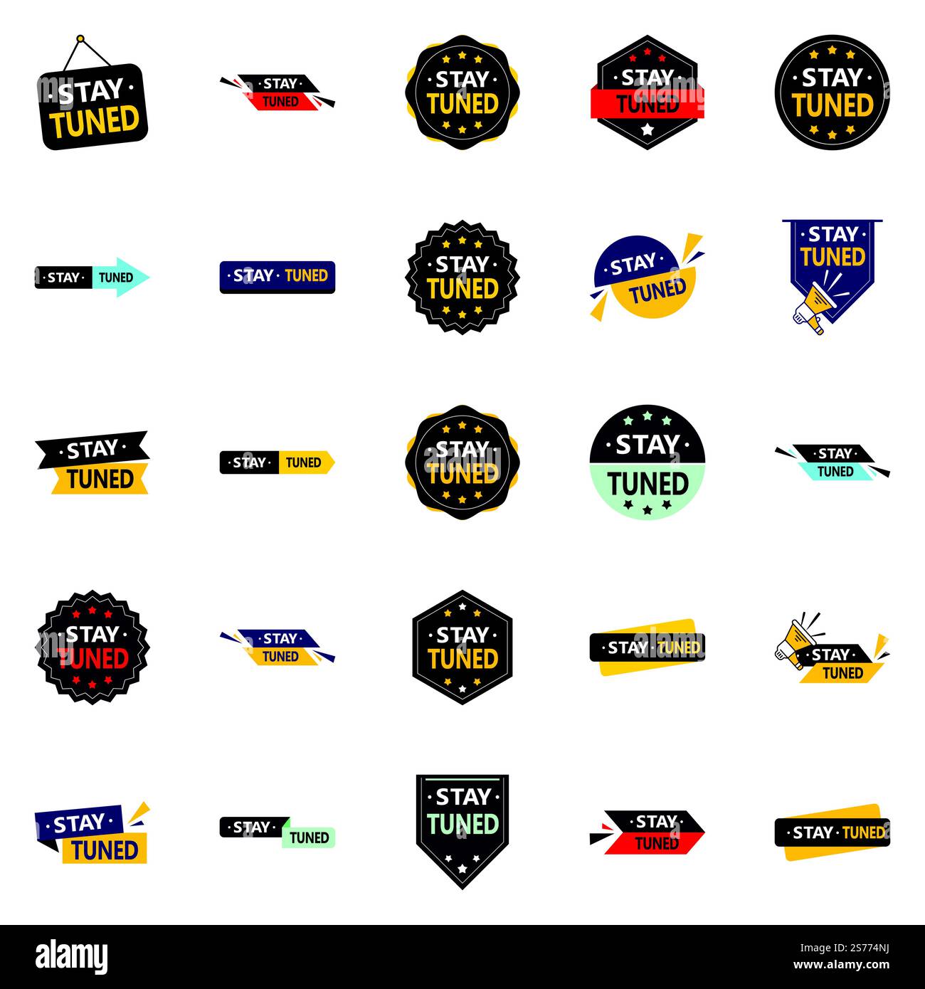 Stay Tuned 25 Innovative Vector Elements for a bold and exciting brand ...