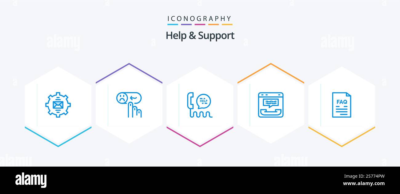 Help And Support 25 Blue icon pack including file. contact. sad. help ...