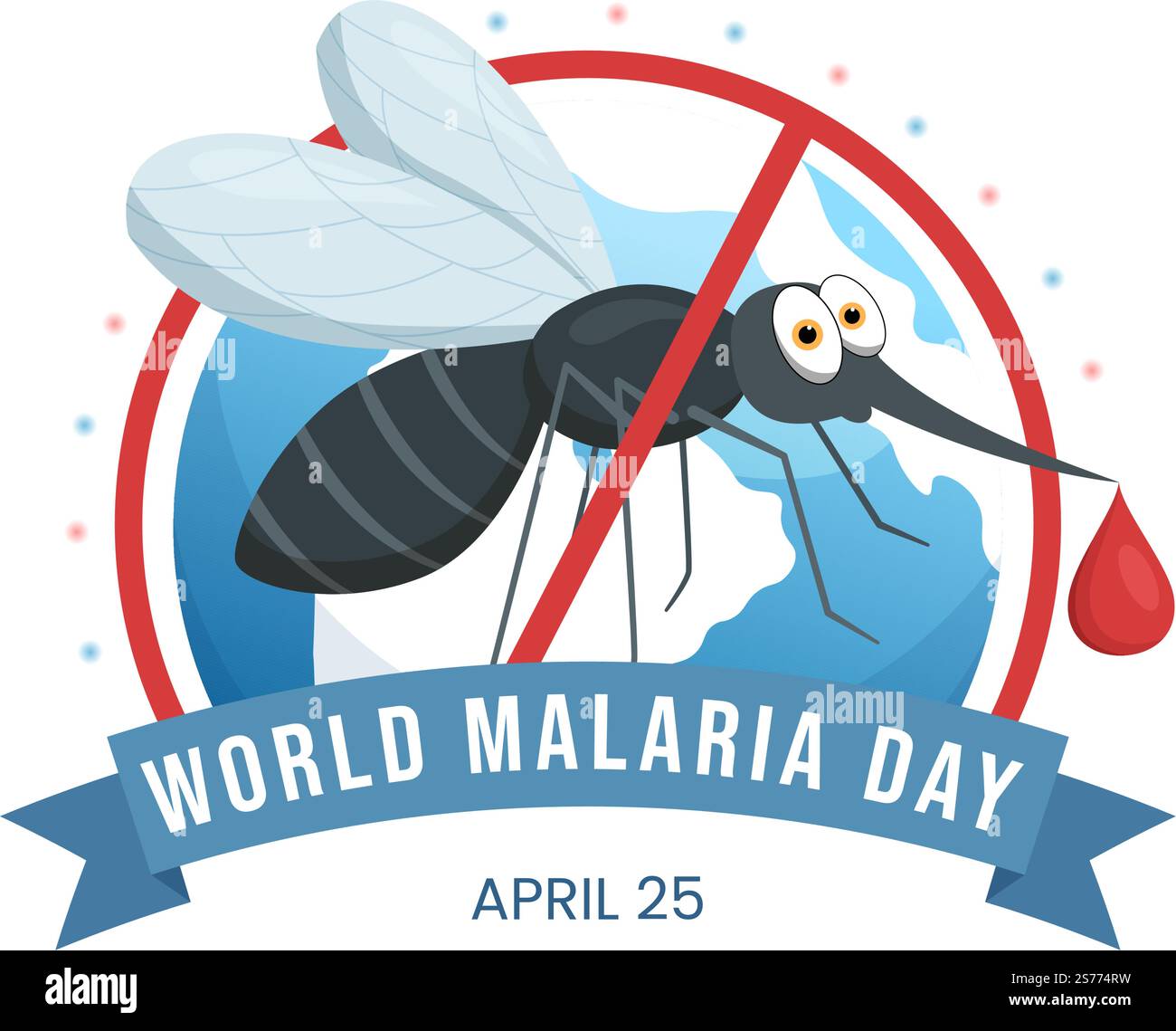 World Malaria Day on April 25 Illustration with Earth Protected from ...