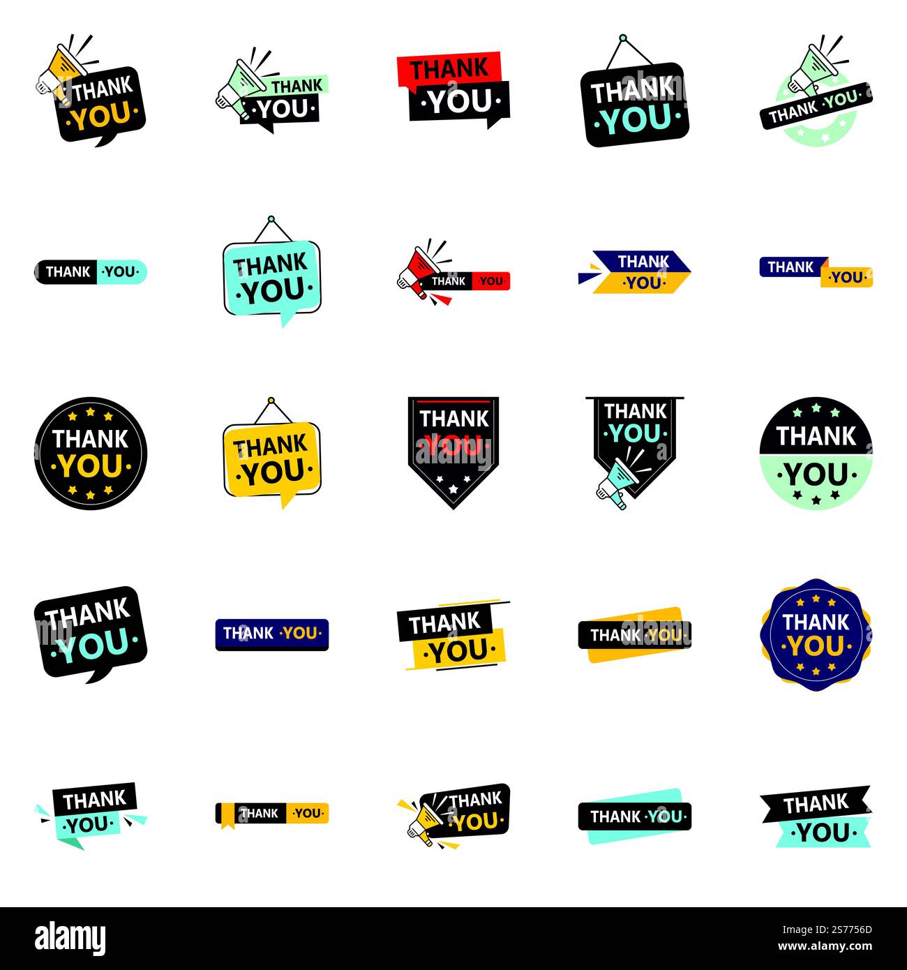 25 Eye catching Vector Icons for Saying Thank You Stock Vector Image ...