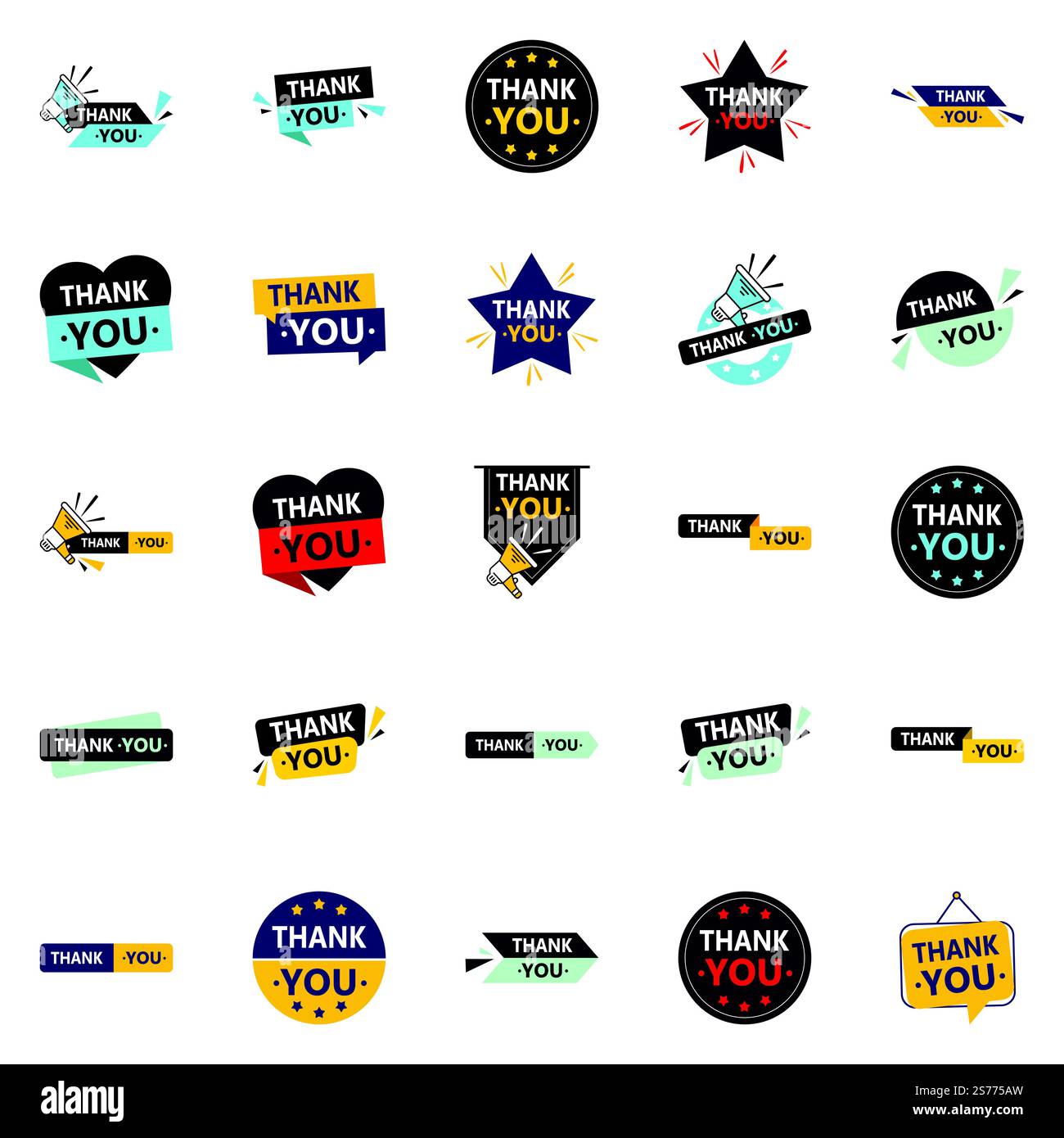 25 High Quality Vector Designs for Expressing Gratitude Stock Vector ...