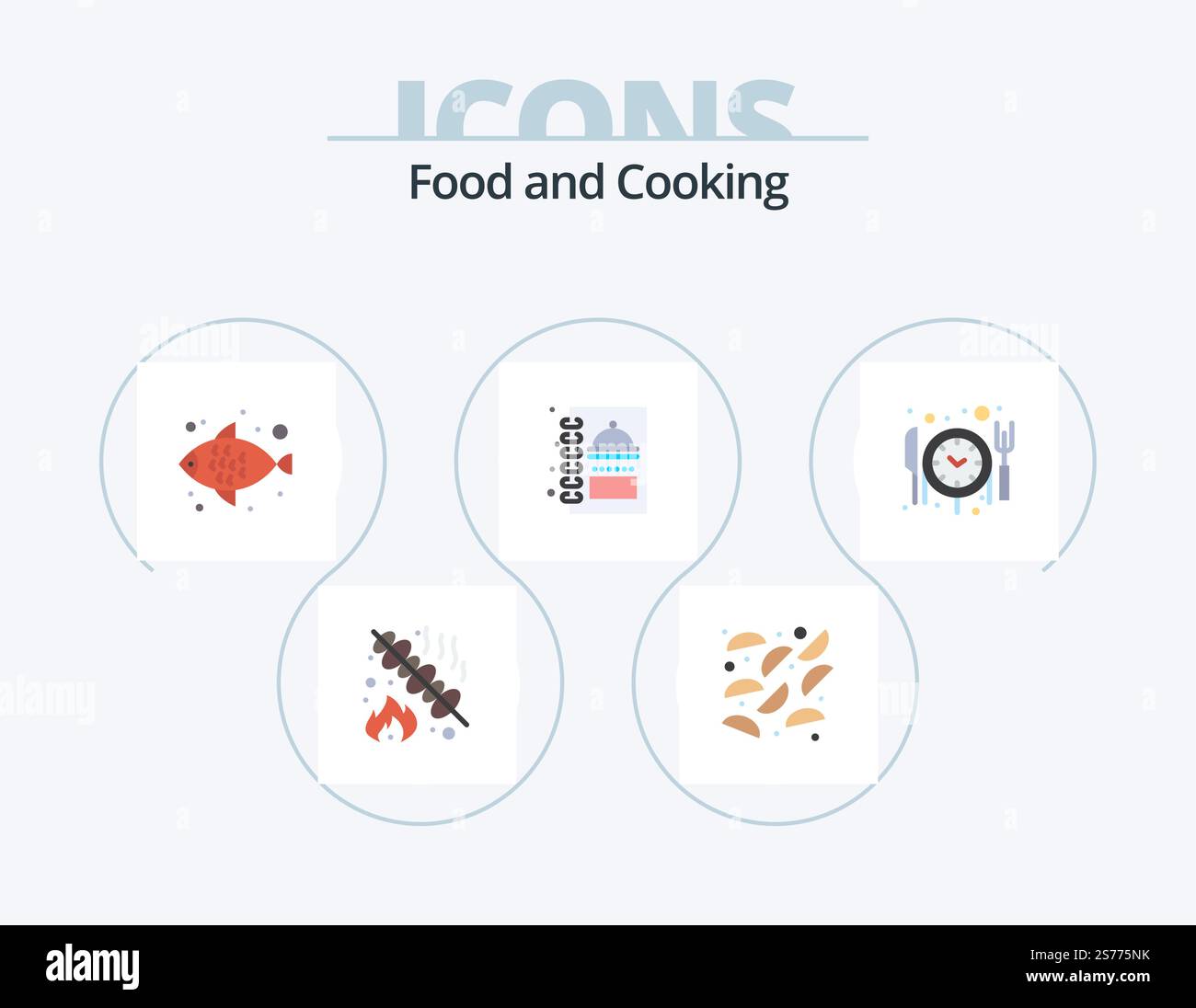 Food Flat Icon Pack 5 Icon Design. . reservation. sea food. food. menu ...