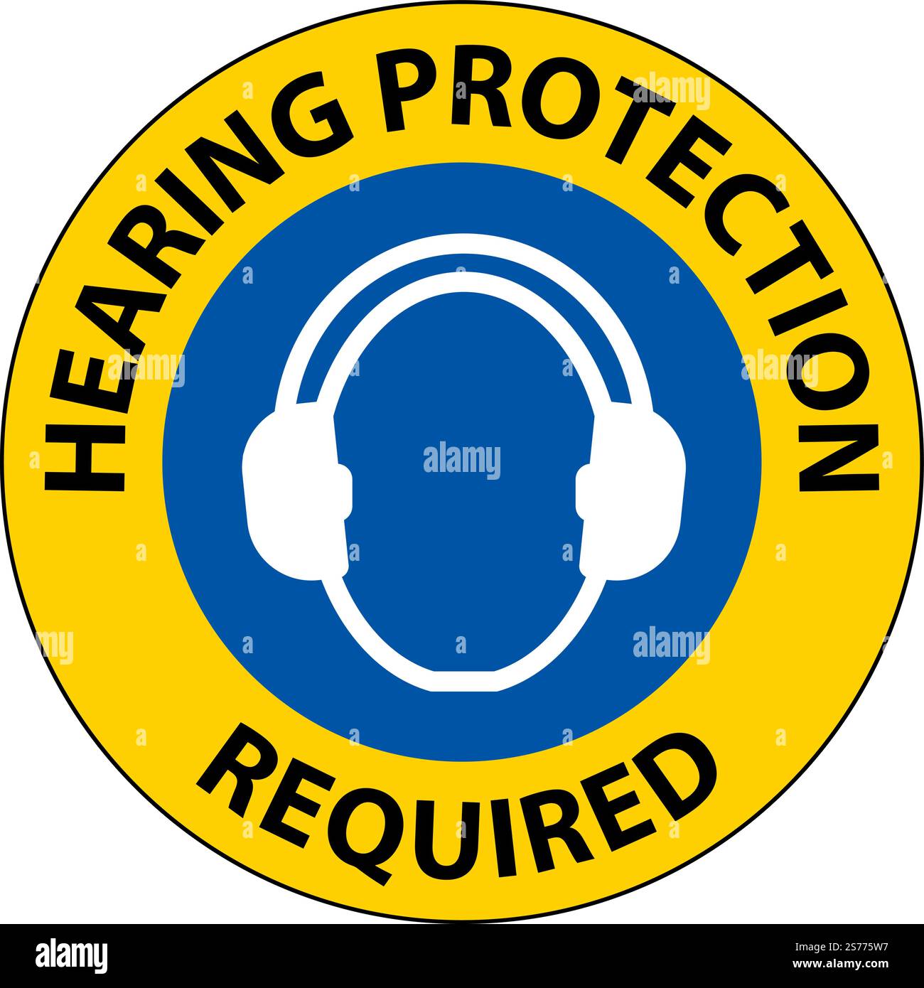 Label Floor Sign, Hearing Protection Required Stock Vector Image & Art ...