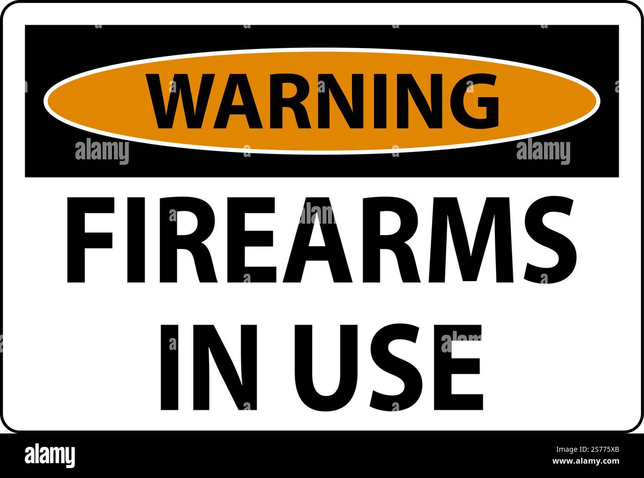 Warning Firearms Allowed Sign Firearms In Use Stock Vector Image & Art ...