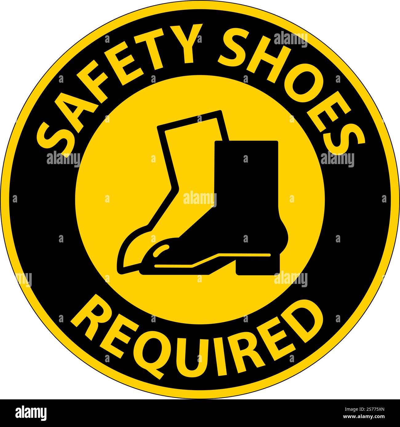 Label Floor Sign, Safety Shoes Required Stock Vector Image & Art - Alamy
