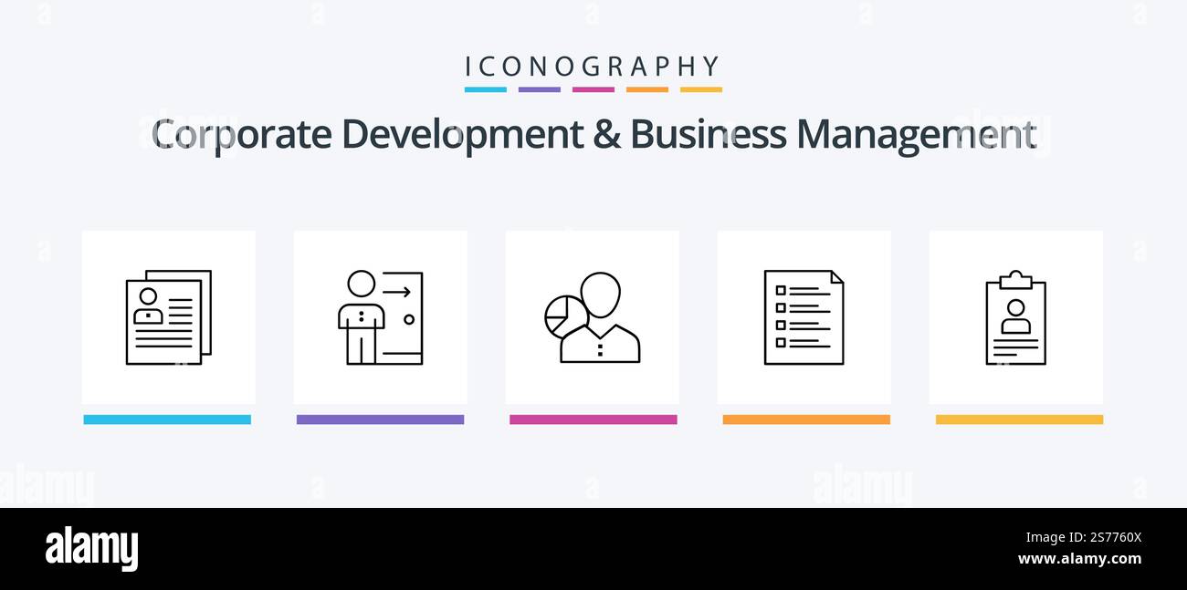 Corporate Development And Business Management Line 5 Icon Pack Including mechanism. gear ...