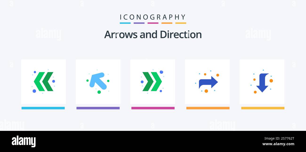 Arrow Flat 5 Icon Pack Including . left. right. full. arrow. Creative Icons Design Stock Vector ...