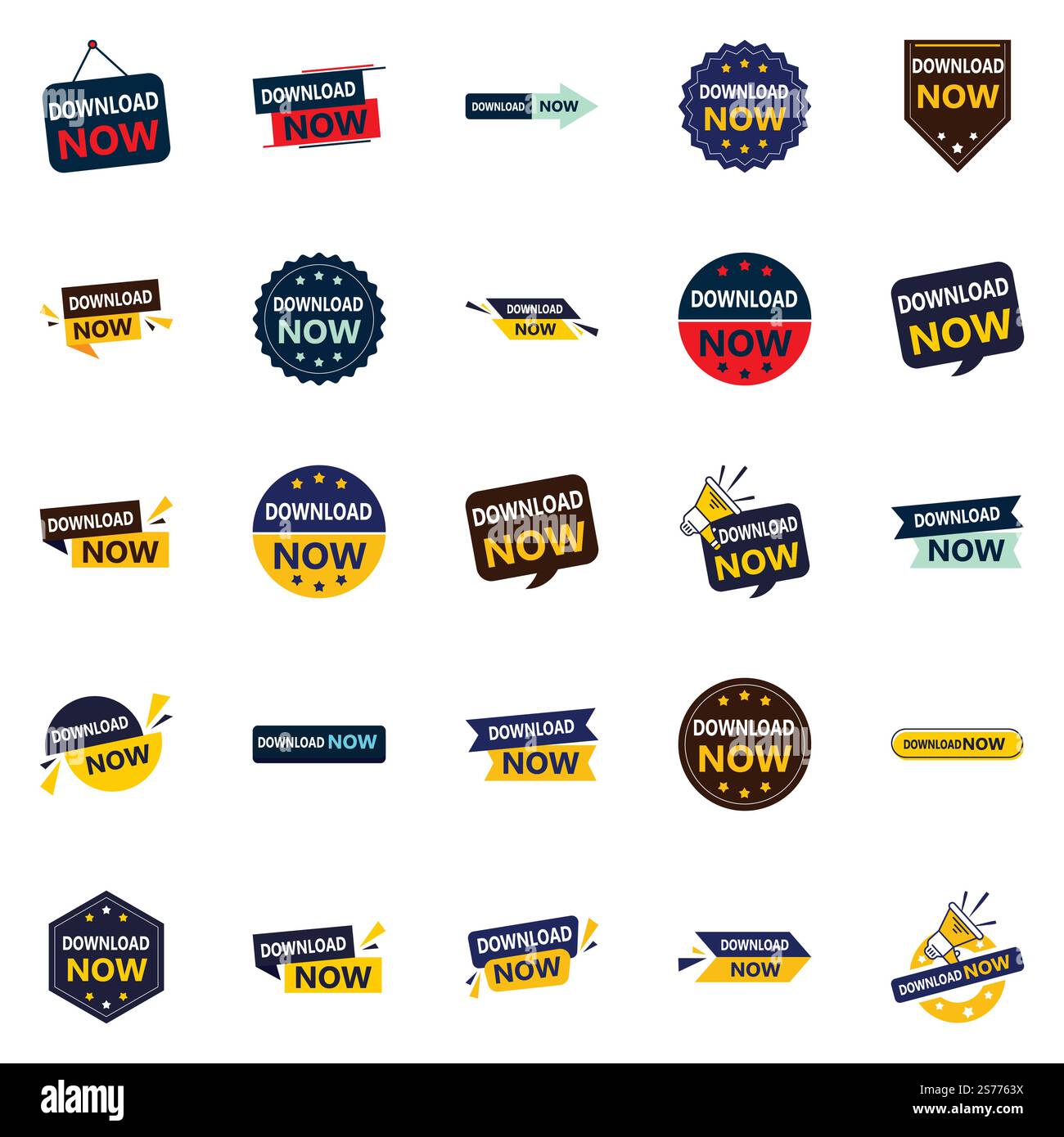 Download now graphics collection 25 unique designs Stock Vector Image ...