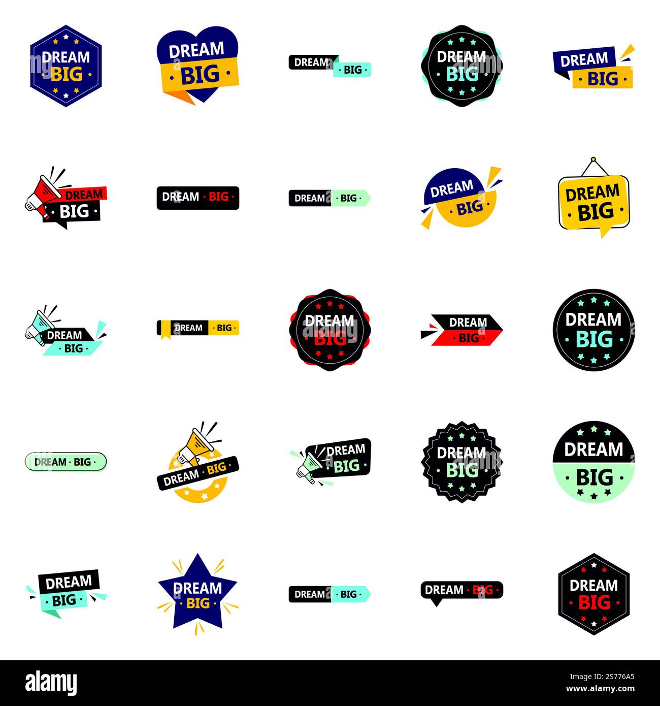 Dream Big Versatile vector images for turning dreams into reality 25 pack Stock Vector Image ...