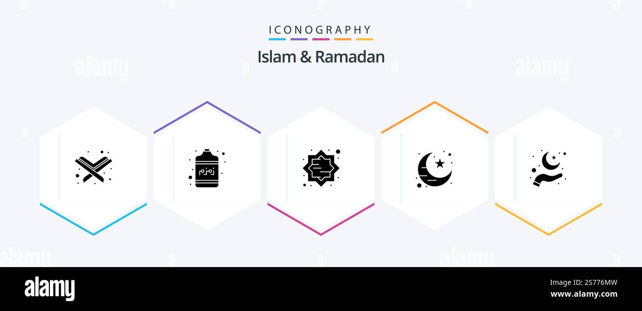 Islam And Ramadan 25 Glyph icon pack including care. moon. art. muslim ...