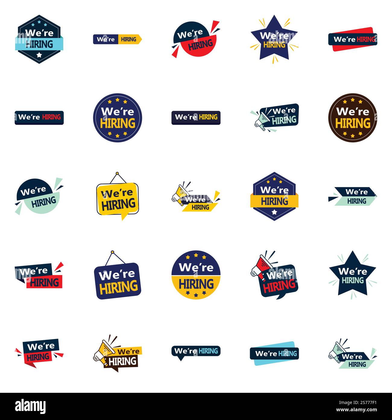 We’re Hiring 25 Eye catching Vector Elements for Recruitment ...