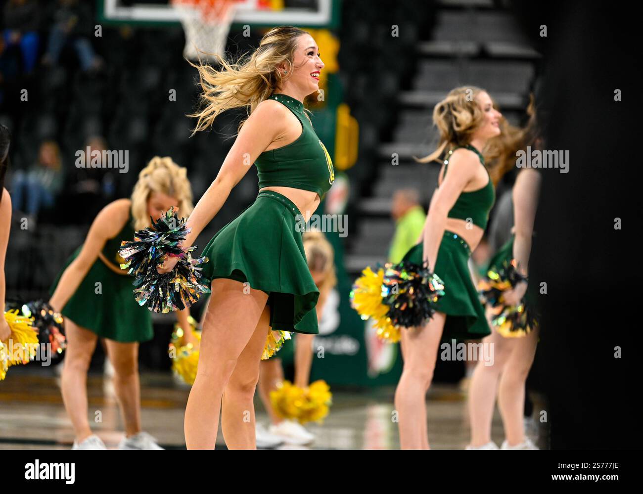 January 2025: Baylor Lady Bears cheerleaders during the 1st half of the ...