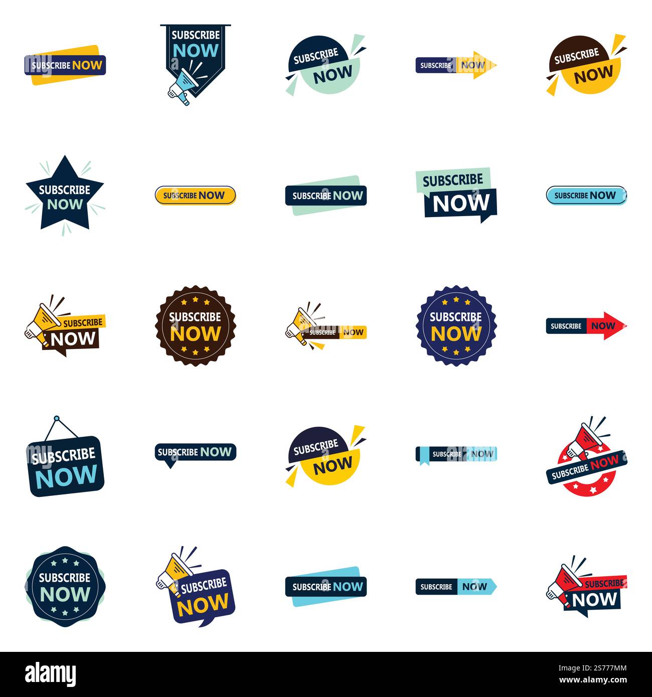 25 Creative Subscribe Now Banners for Websites and Social Media Stock ...